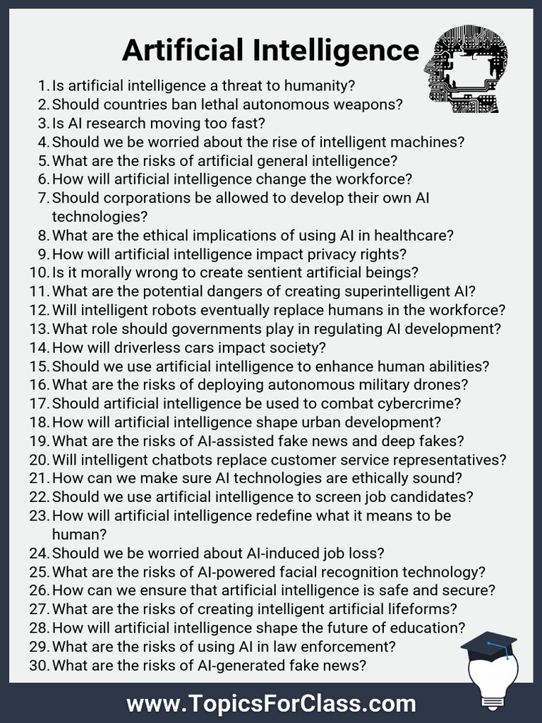 Artificial Intelligence Debate Topics PDF | PDF