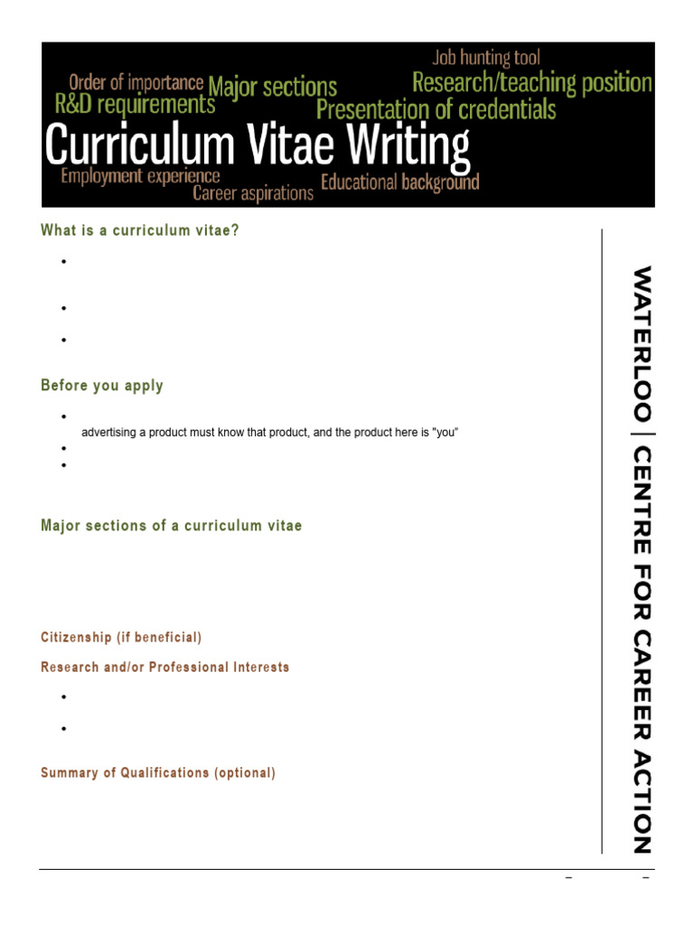 CV Guide | PDF