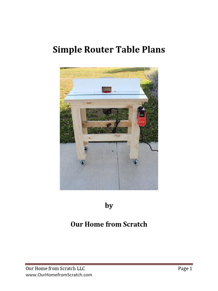 Router Table Plans | PDF