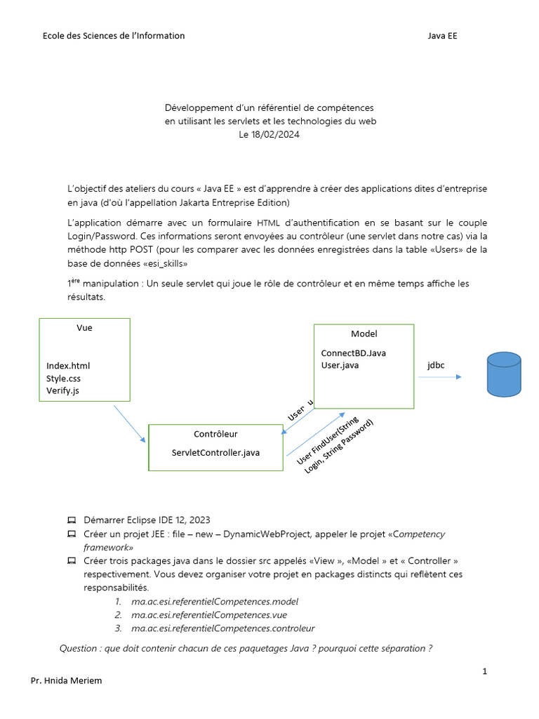 TP1 JEE-Servlet | PDF
