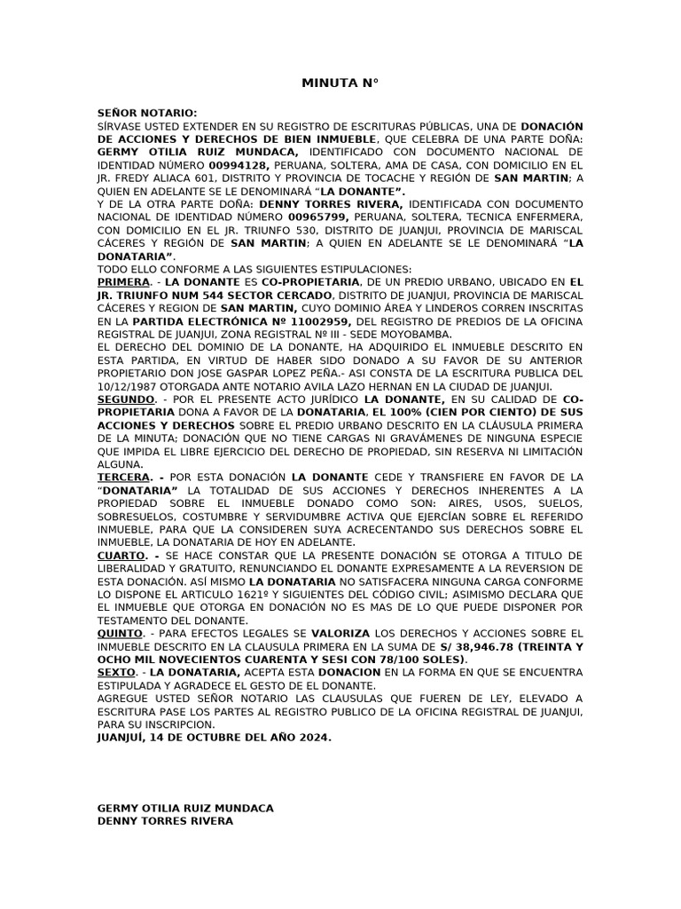 Minuta Denny | PDF | Law