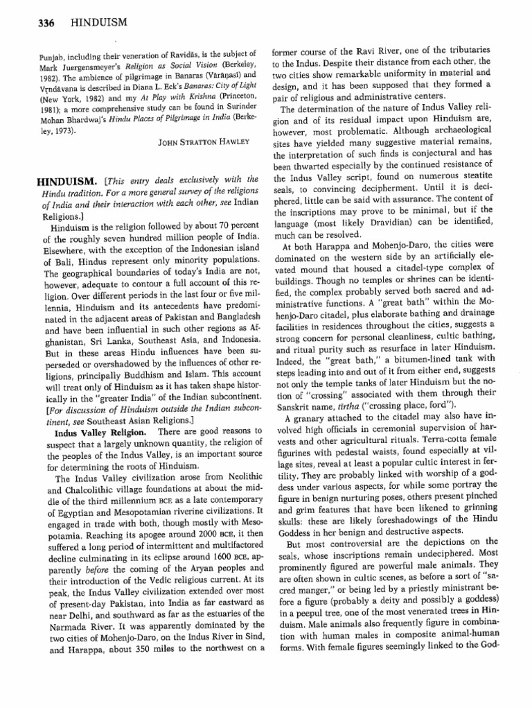 Hiltebeitel Hinduism pt1 Lib-Iss | PDF