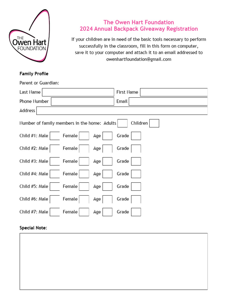 Backpack Registration Form2024 2 | PDF