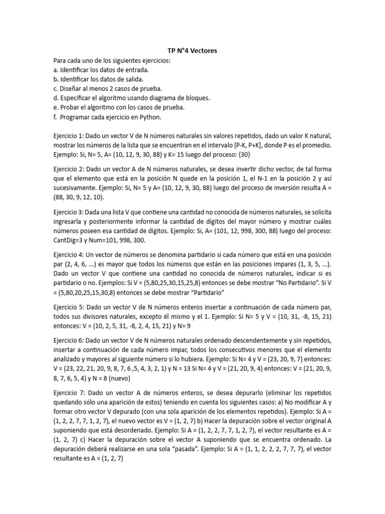 TP4 Vectores | PDF