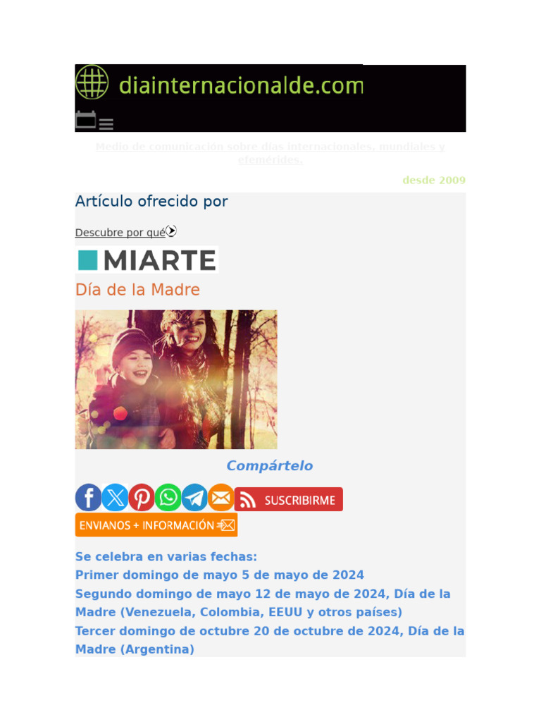 Dia de La Madre | PDF