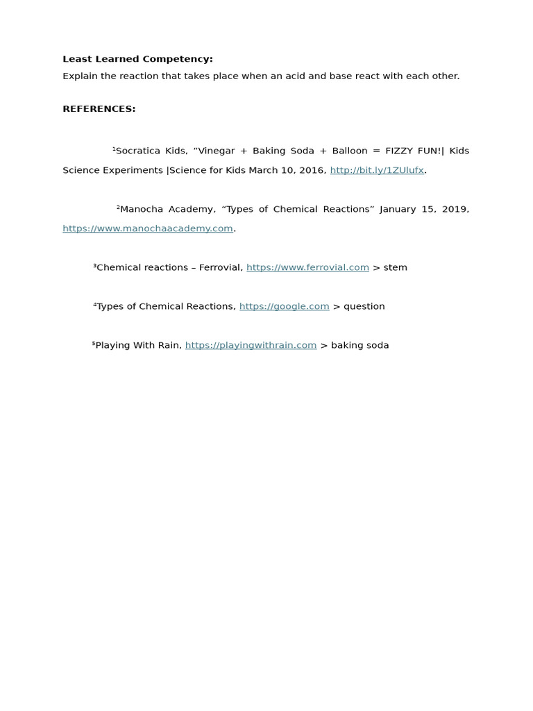 Least Learned Competency | PDF