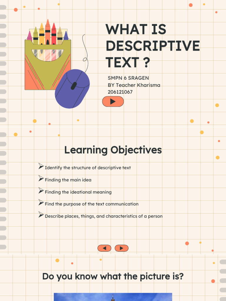 Micro Teaching Descriptive Text | PDF