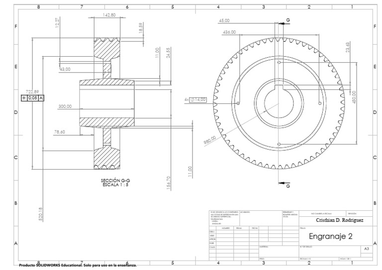 MQRS-0005-HZ60.SLDDRW Engranaje 2 | PDF