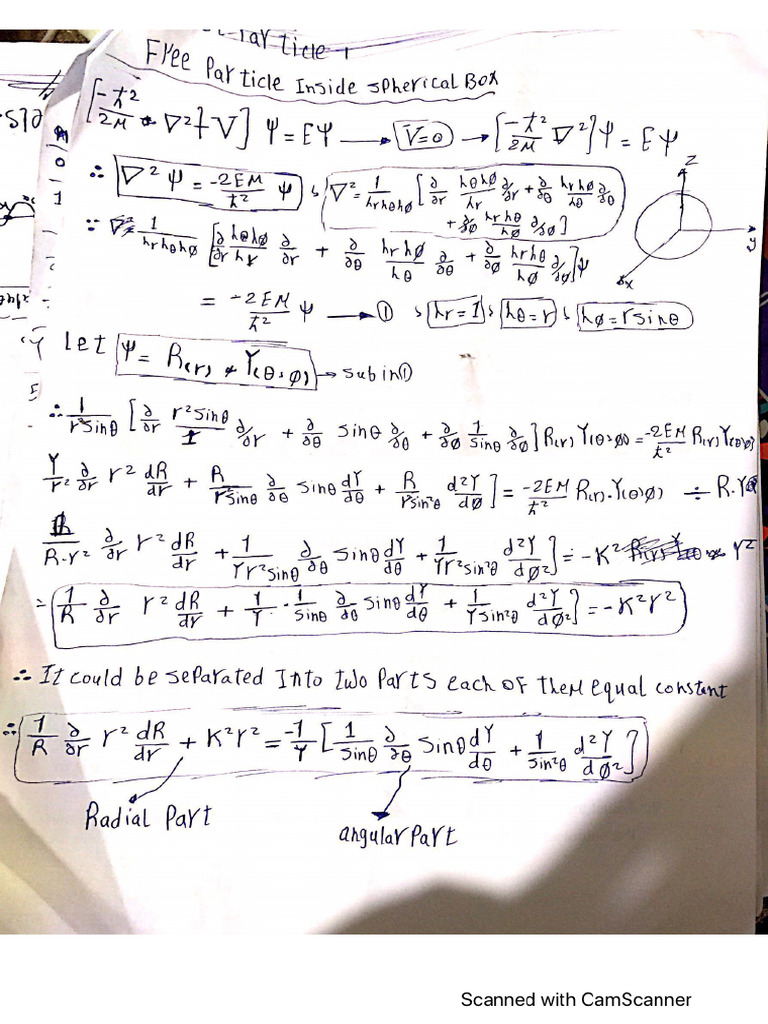 free particle inside spherical.(Adel sol) | PDF