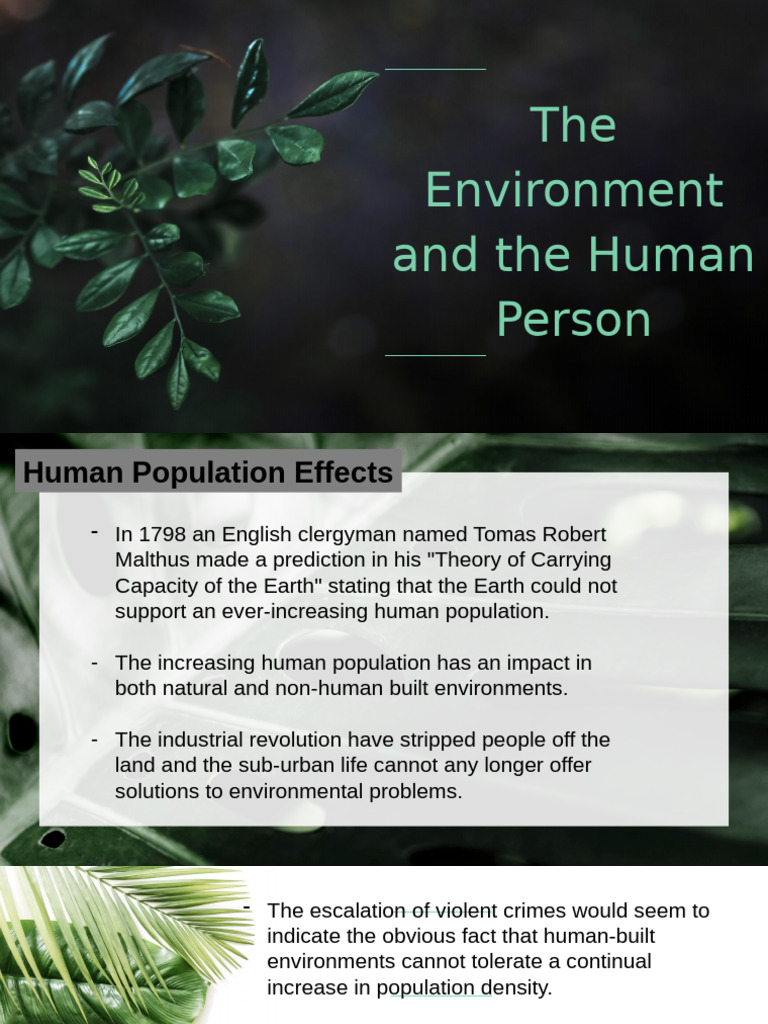 Module 6-Environment of The Human Person | PDF