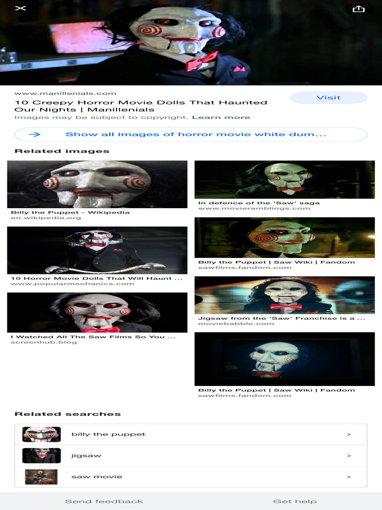 Horror Movie White Dummy Woth Red Cheeks - Google Search | PDF