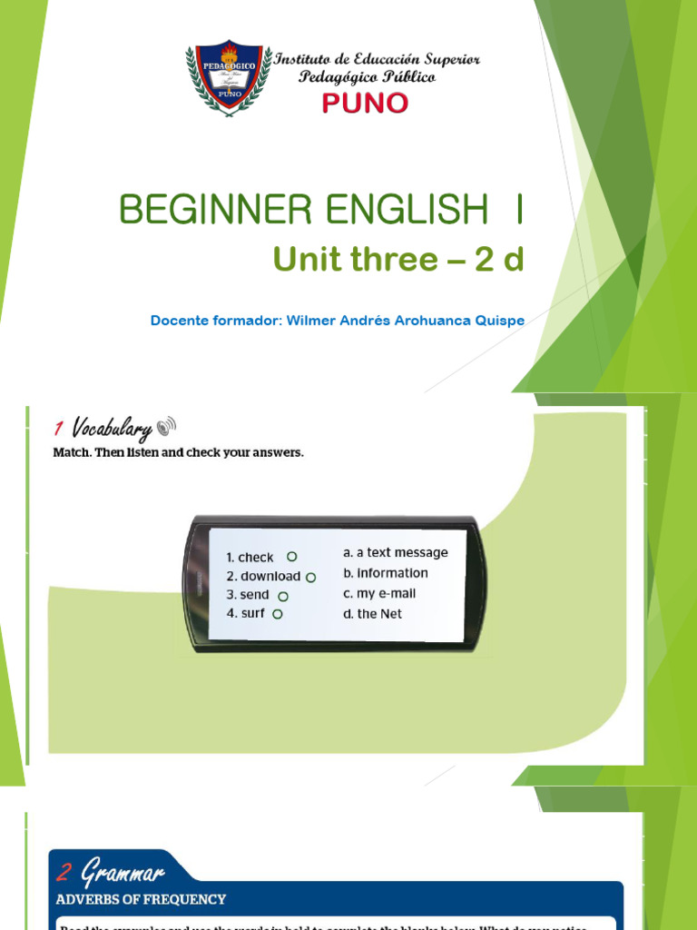 Beginner English 2d | PDF