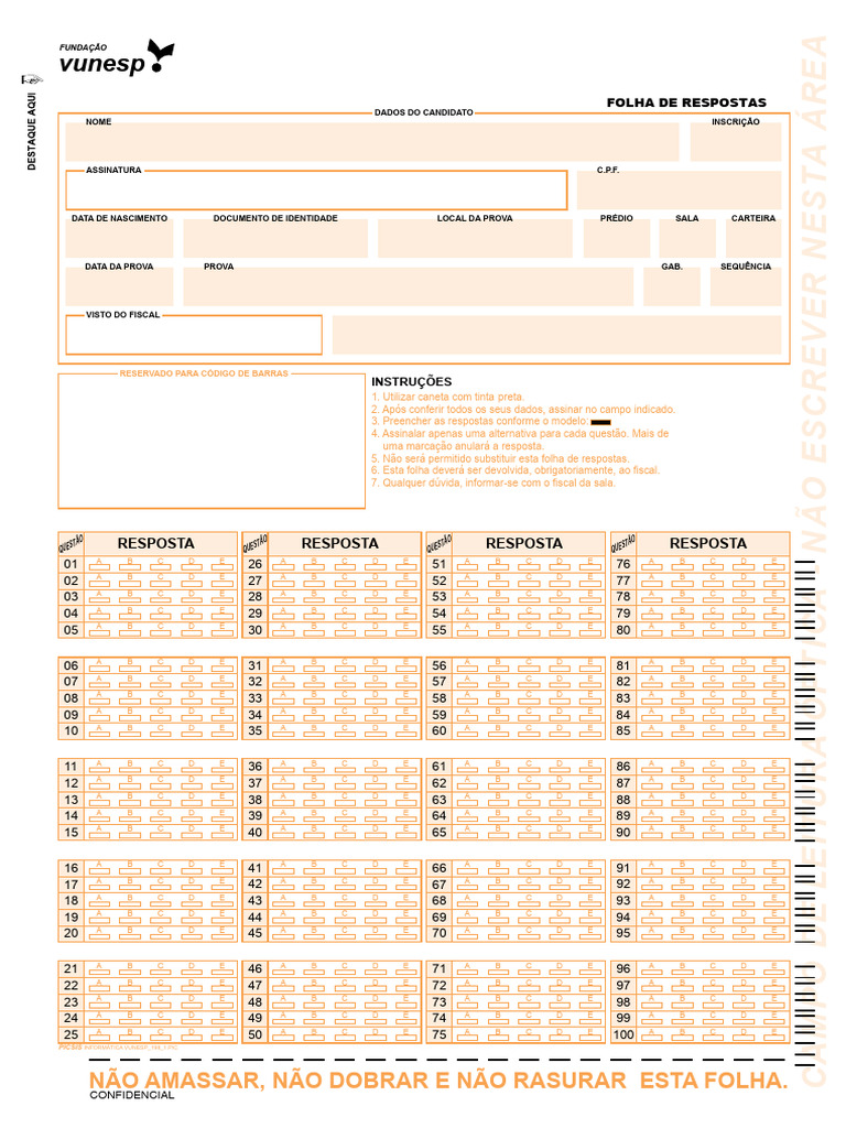 Gabarito Vunesp | PDF Gabarito Vunesp | PDF