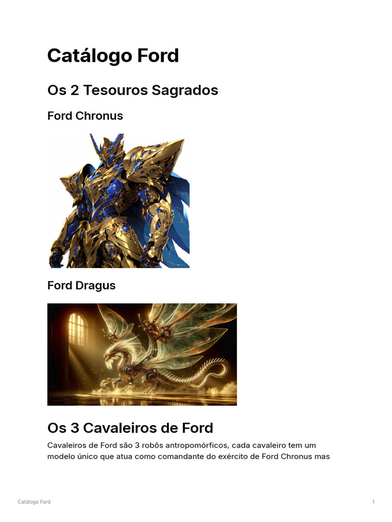Catálogo Ford - 1 | PDF