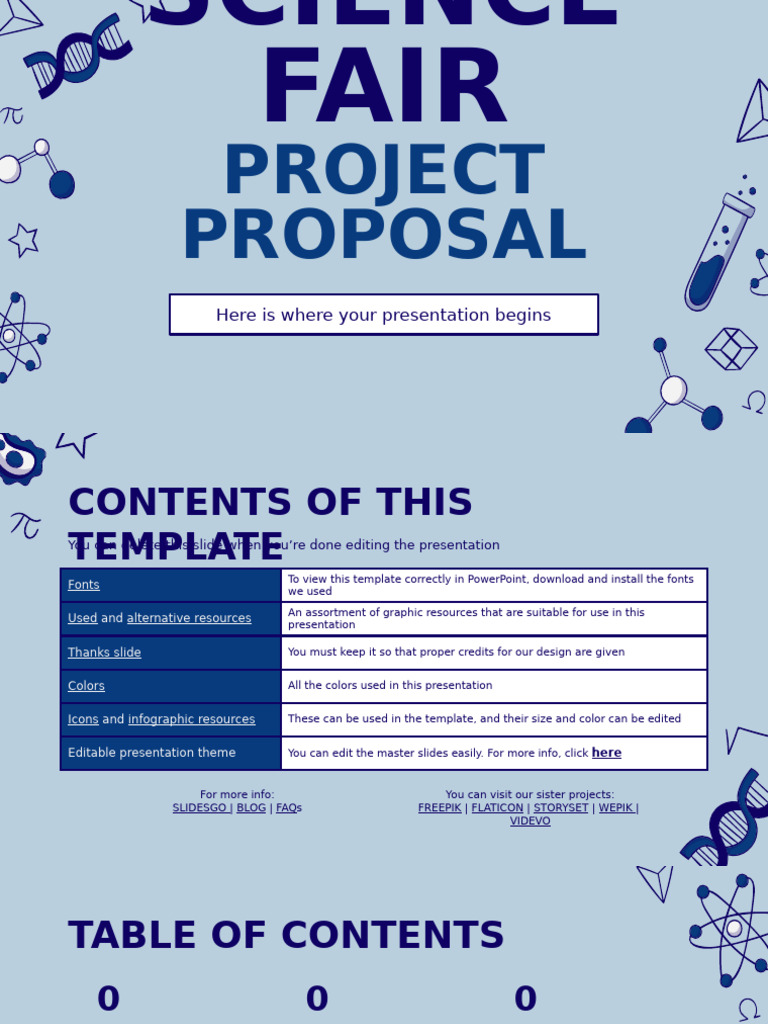 Science Fair Project Proposal by Slidesgo | PDF