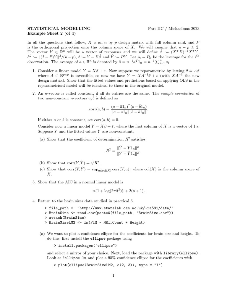 Example Sheet 2 | PDF