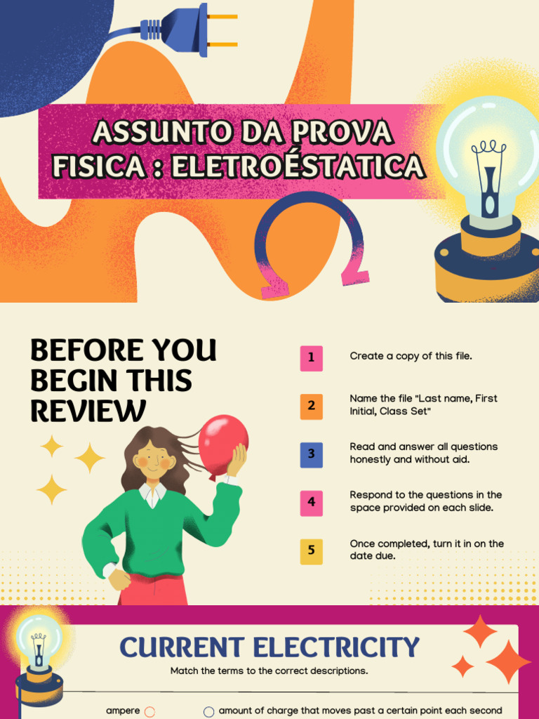 Electricity and Magnetism Physical Science Quiz Presentation Bright ...