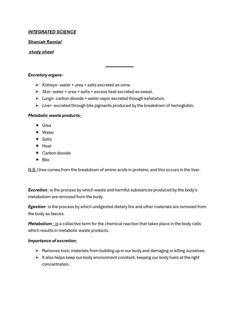 Integrated Science | PDF | Menstrual Cycle | Central Nervous System