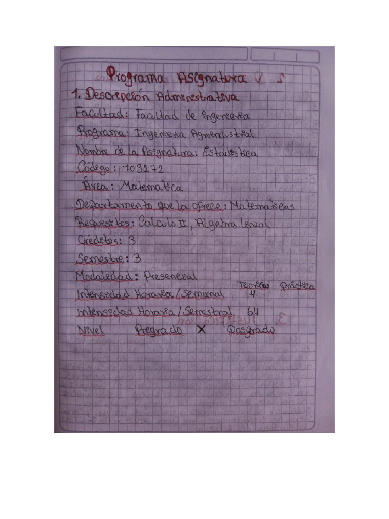 Programa de Asignatura | PDF