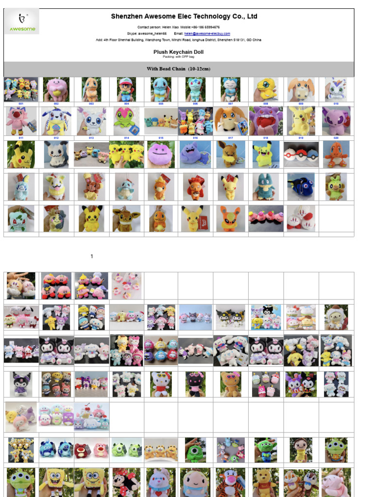 2024 plush Keychain catalog from Helen(2024-08-22 00_34_41) | PDF