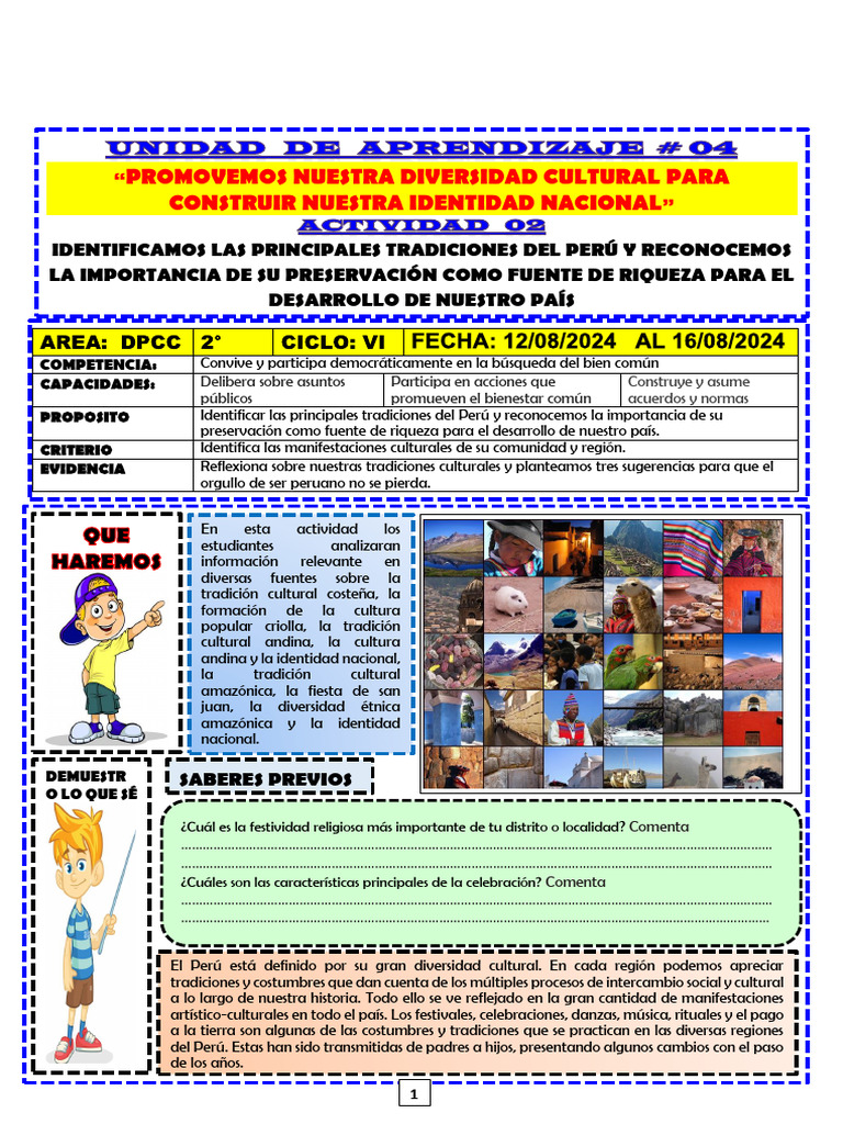 Actividad 2 DPCC 2° Unidad 4 | PDF