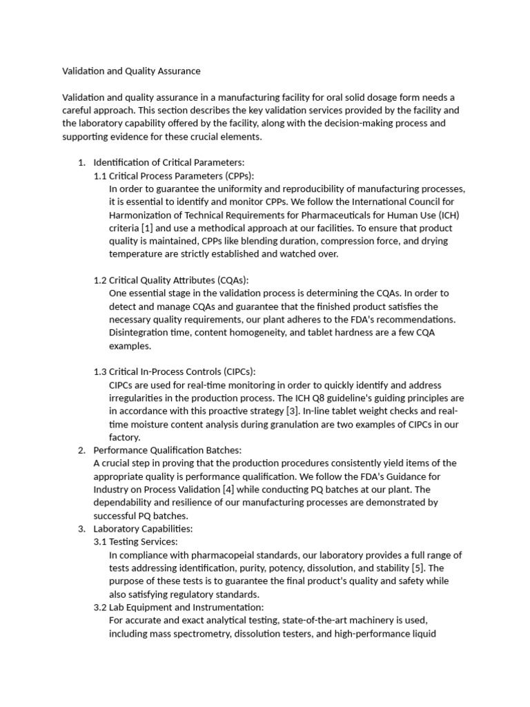 Validation and Quality Assurance | PDF