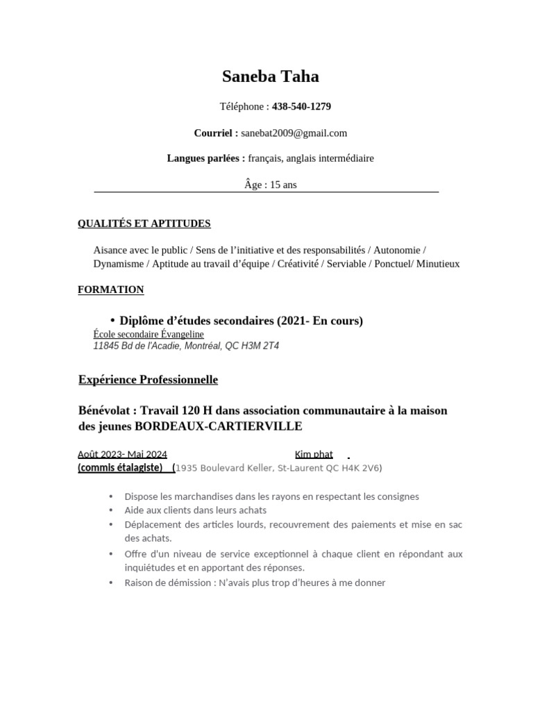 Curriculum Vitae TAHA | PDF