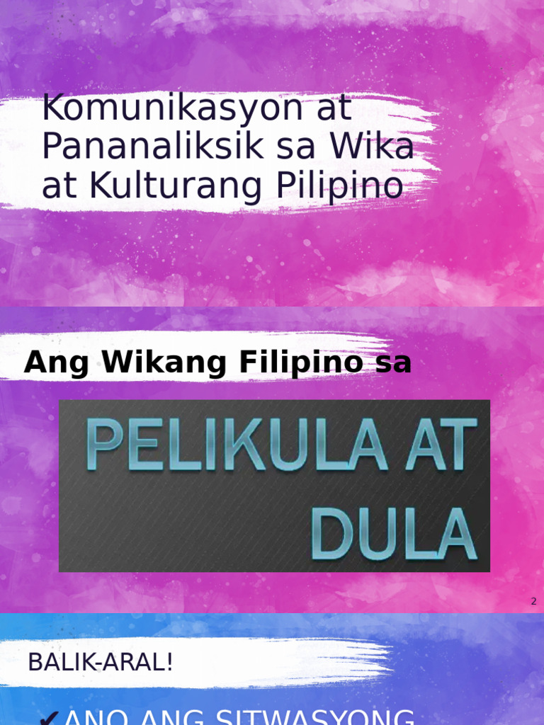 KPWKP Q2 Module 2 PELIKULA AT DULA | PDF