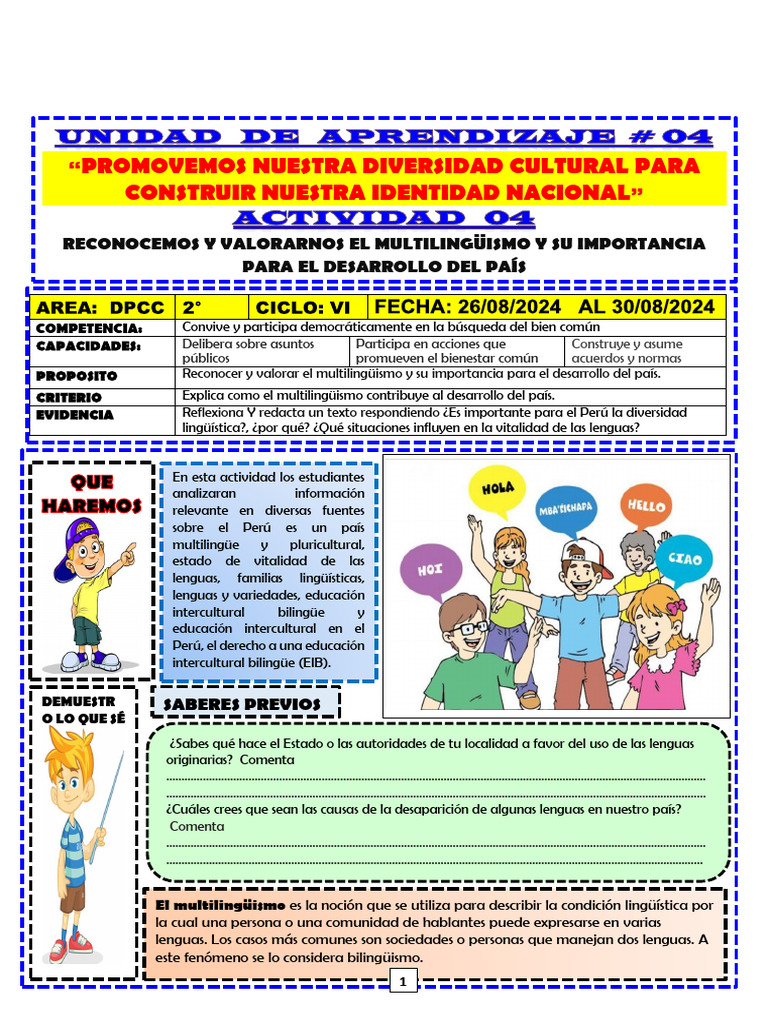 Actividad 4 DPCC 2° Unidad 4 | PDF