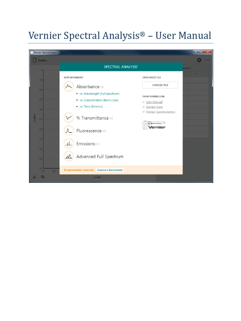 Spectral Analysis User Manual | PDF