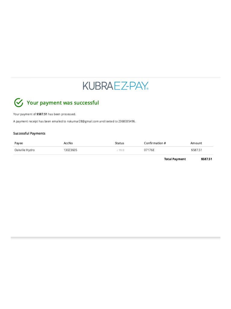 Payment Receipt - KUBRA EZ-PAY | PDF