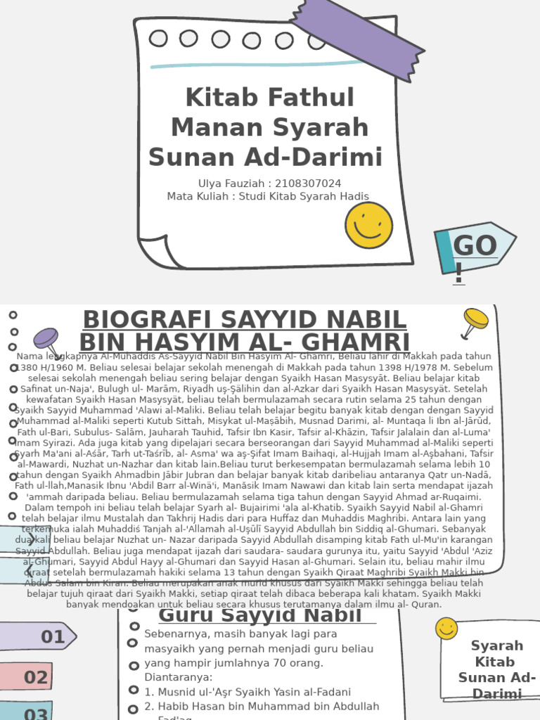 Kitab Fathul Manan Syarah Sunan Ad-Darimi | PDF