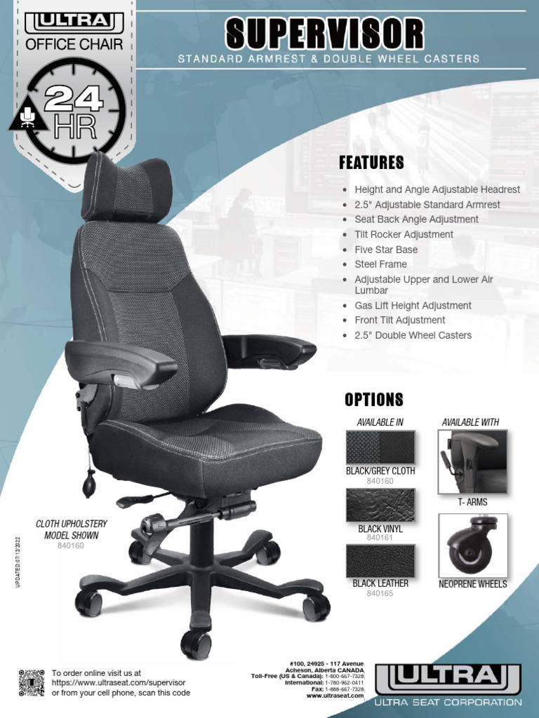 Supervisor Chair Feature Sheet | PDF