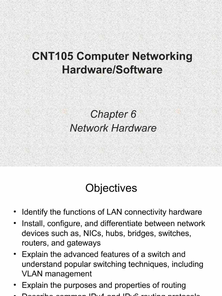 Chapter 6 - Network Hardware | PDF
