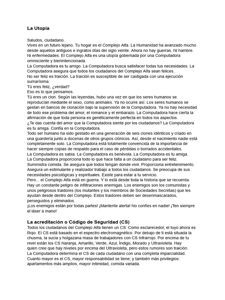 Paronia, Reglas Basicas | PDF