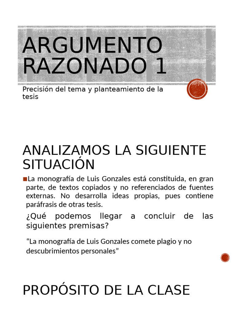 Argumento Razonado 1 | PDF