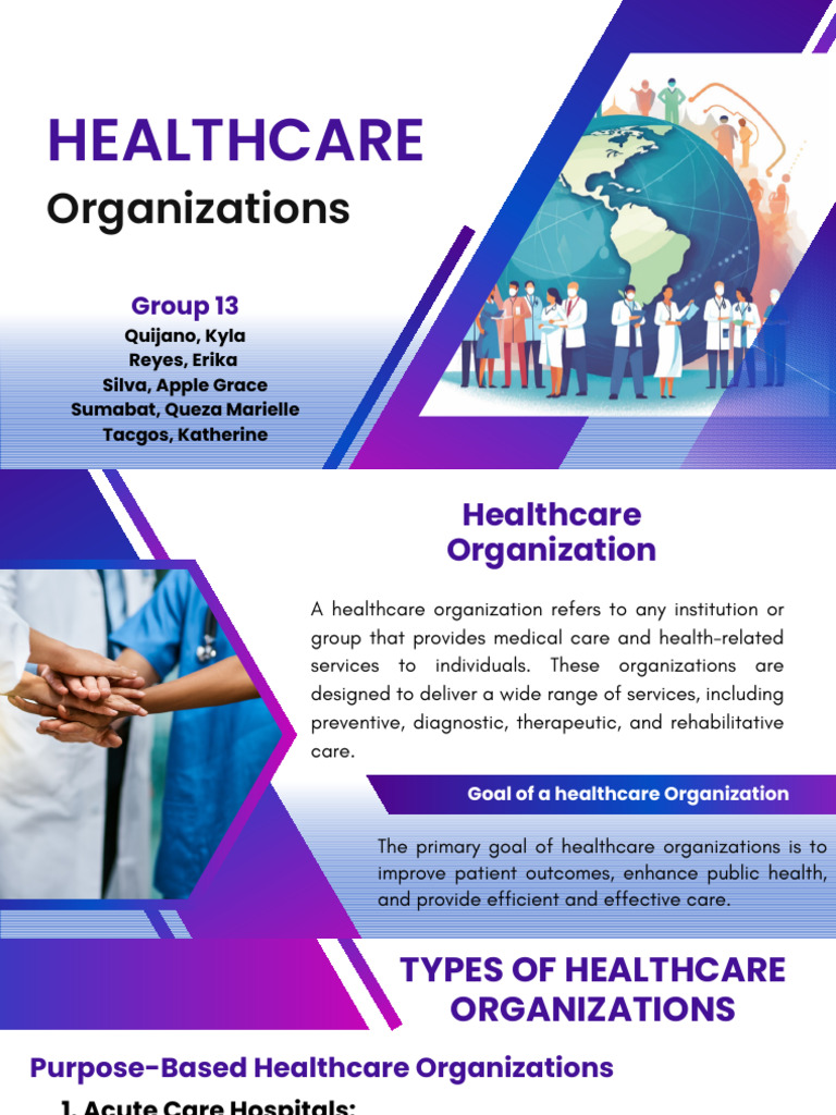 Healthcare Organizations | PDF