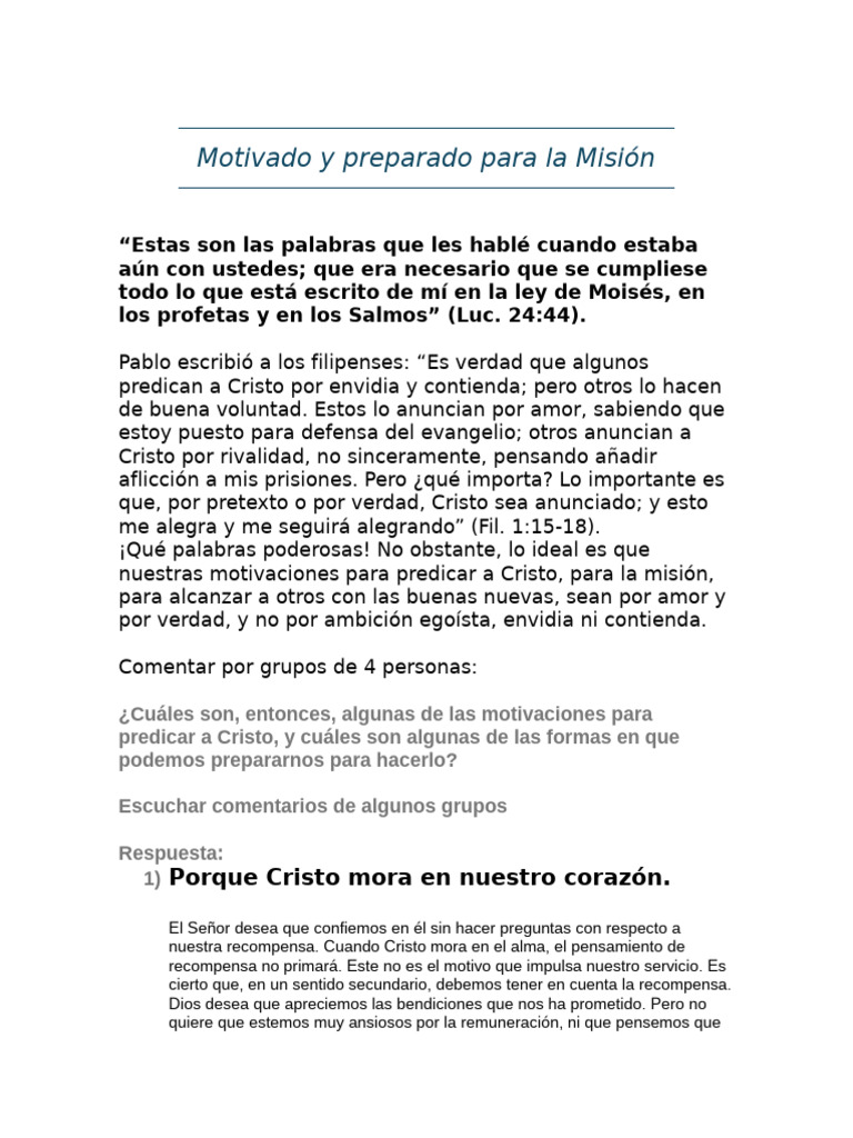 Devocionales Mision Extrema | PDF