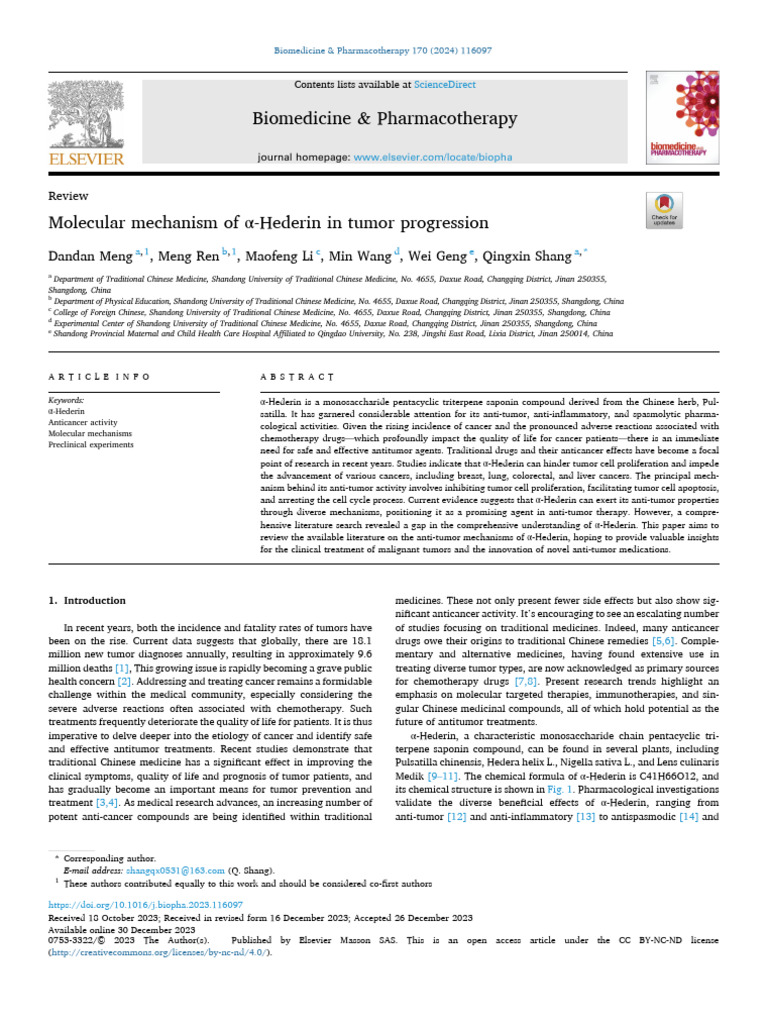 Molecular-mechanism-of---Hederin-in-tumor-prog_2024_Biomedicine ...