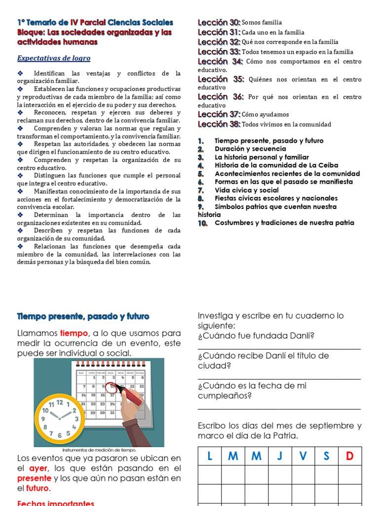 1° CCSS Contenidos Iv Parcial | PDF