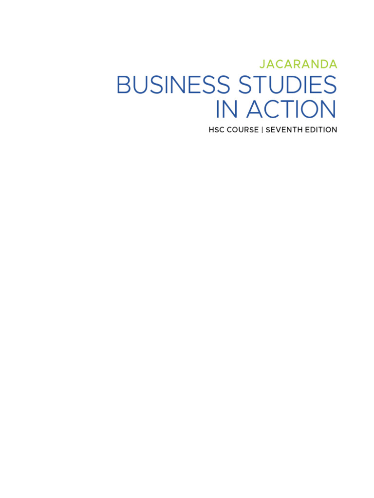 Business Textbook Year 12 | PDF
