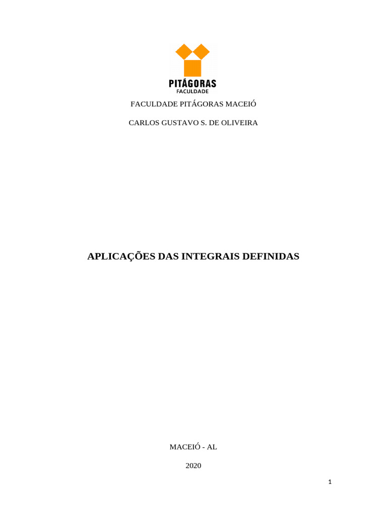 Aplicações Das Integrais Indefinidas | PDF