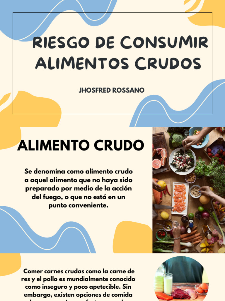 Riesgo de Consumir Alimentos Crudos | PDF