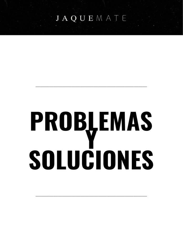 Identifica Problemas y Encuentra Soluciones | PDF