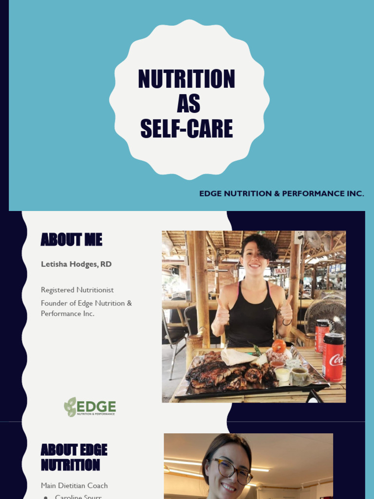 Nutrition As Self Care Handouts | PDF