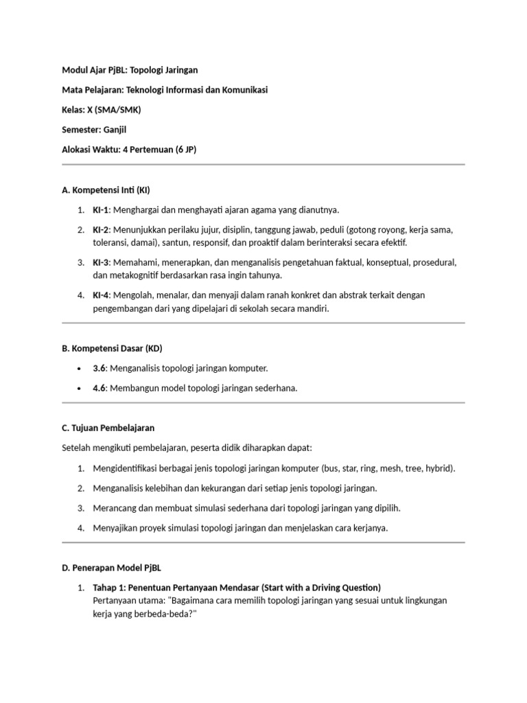 Modul Ajar PJBL | PDF