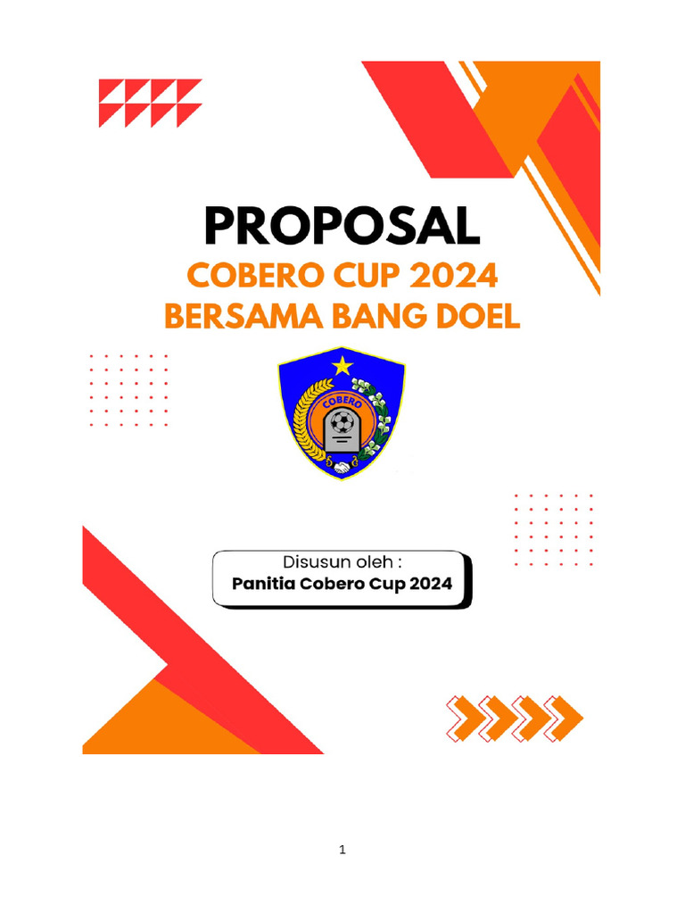 Proposal Cobero Cup 2024 Bersama Bang Doel | PDF