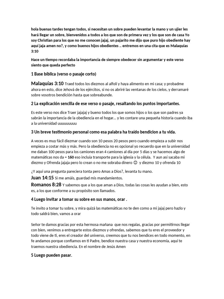 Diezmos y Ofrenda | PDF | Religión y espiritualidad