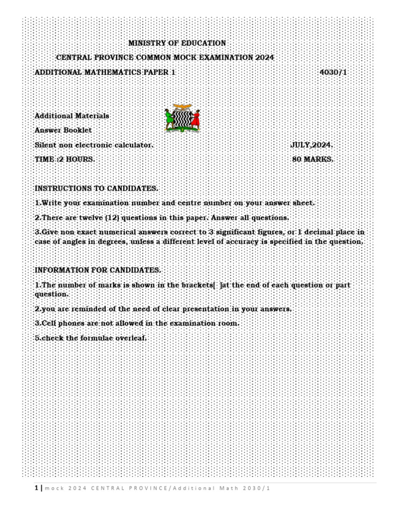 ADMA P1 MOCK 2024 . | PDF