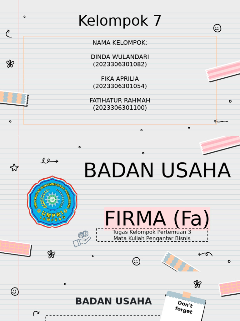 Badan Usaha Firma 1c | PDF